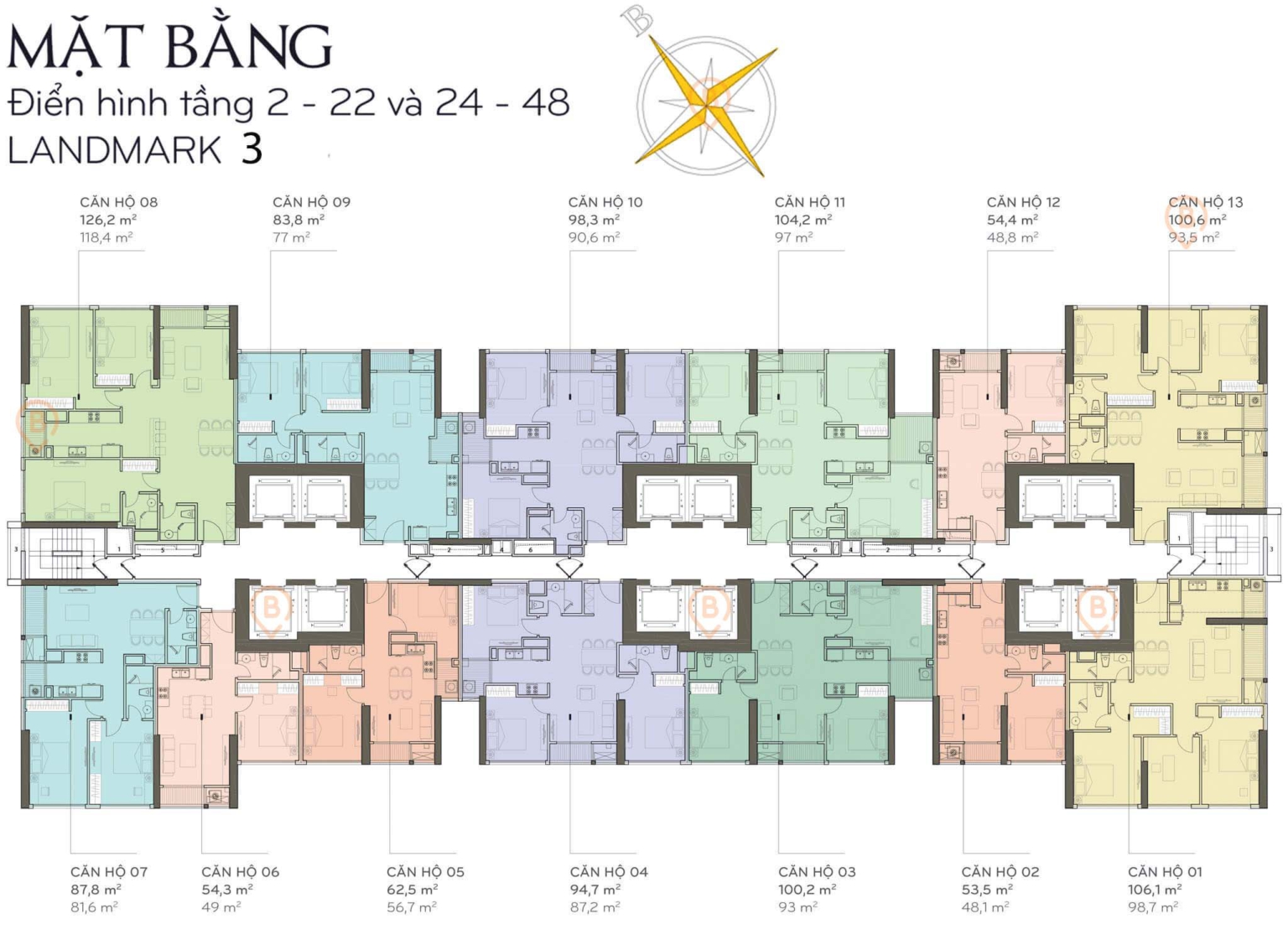 Layout Landmark 3 - Vinhomes Central Park