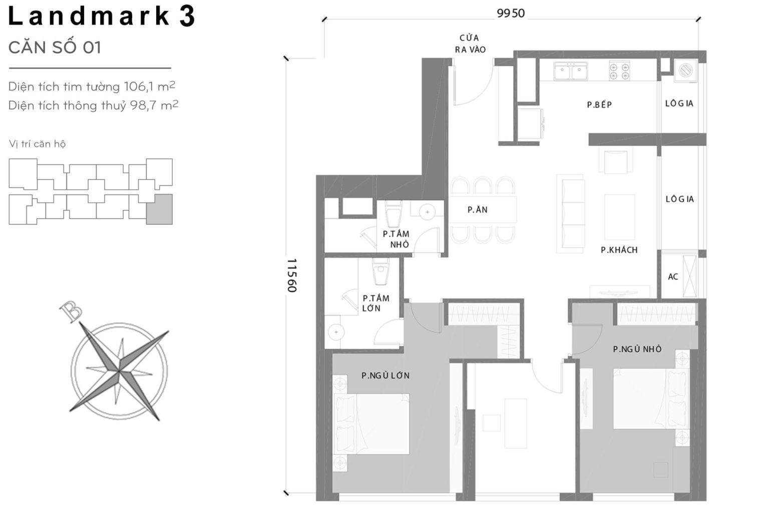 Layout Landmark 3 - Vinhomes Central Park