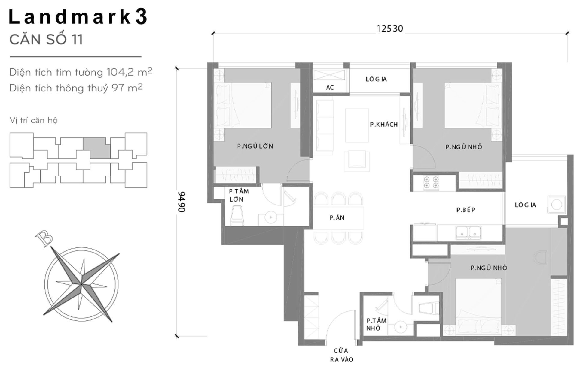 Layout Landmark 3 - Vinhomes Central Park