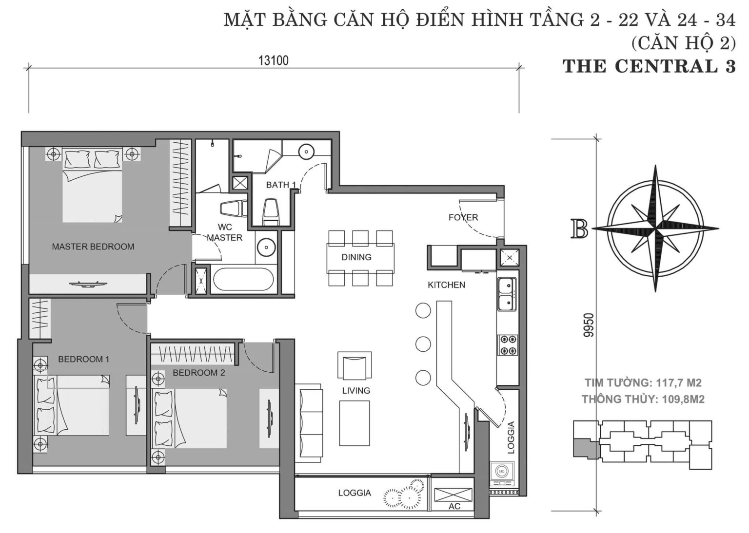 Layout Central 3 - Vinhomes Central Park