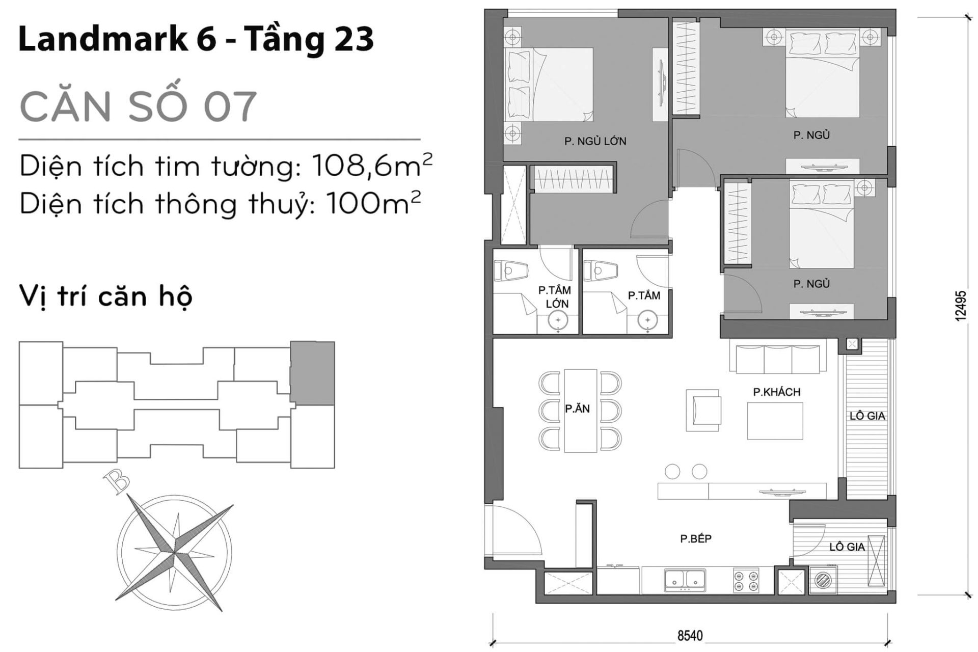 Layout Landmark 6 (Chi Tiết) - Vinhomes Central Park