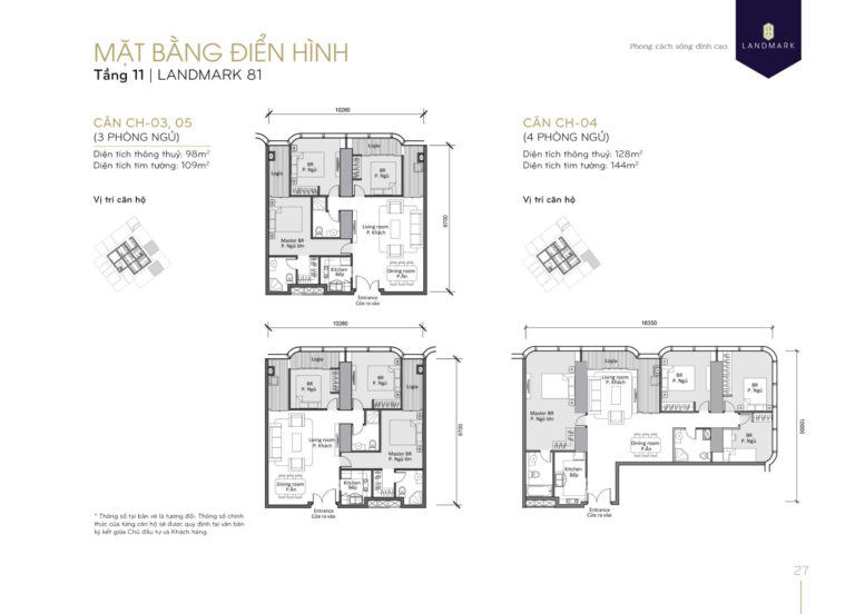 Layout Landmark 81 (Chi Tiết) - Vinhomes Central Park
