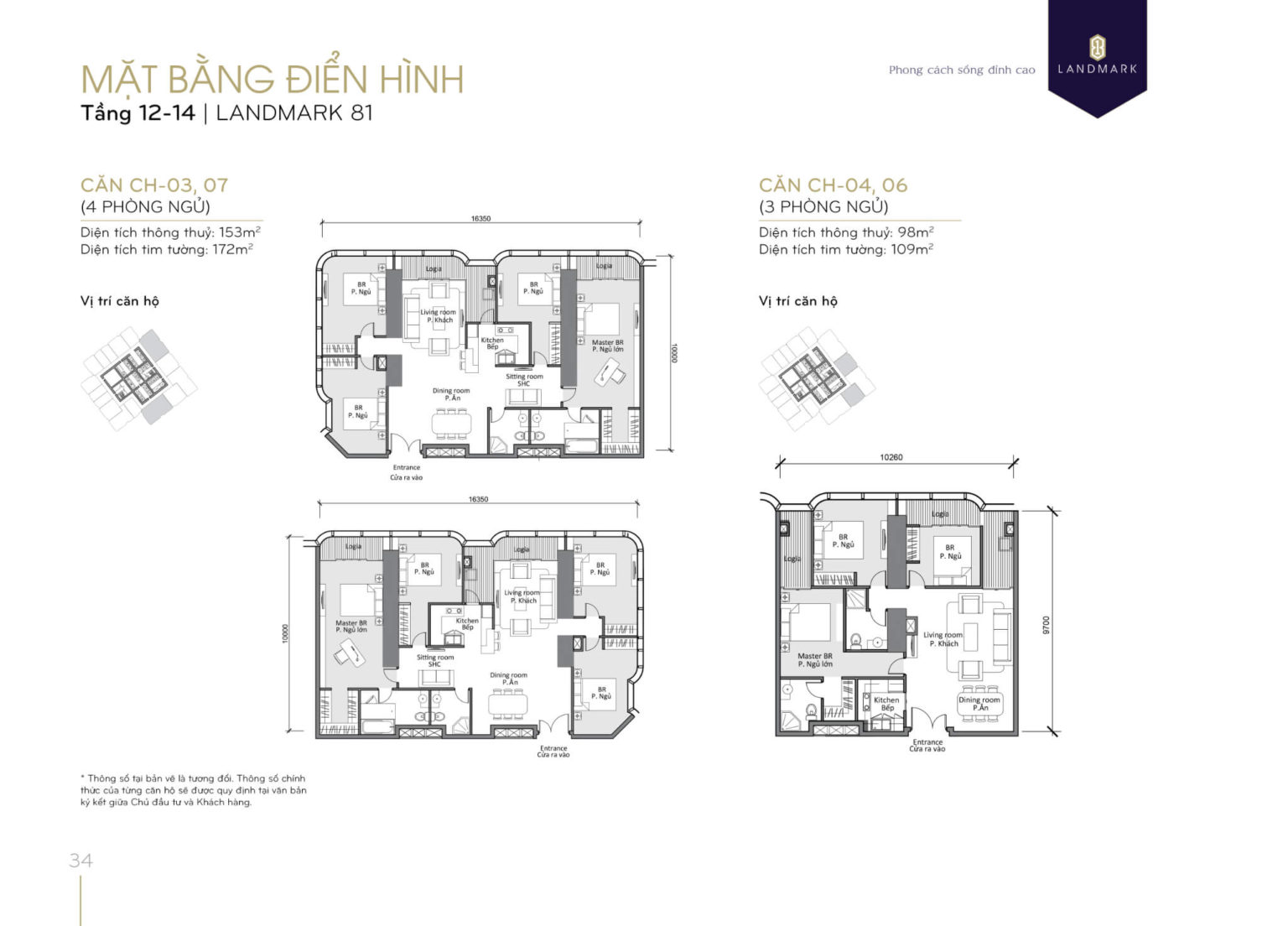 Layout Landmark 81 (Chi Tiết) - Vinhomes Central Park
