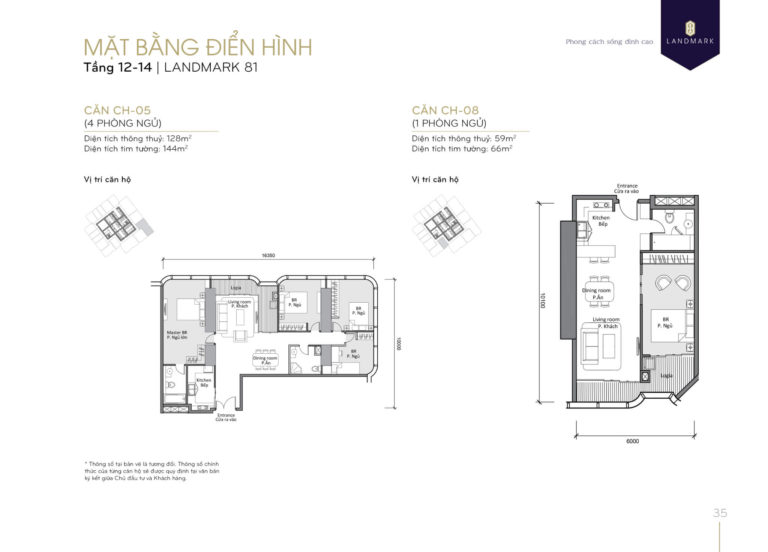 Layout Landmark 81 (Chi Tiết) - Vinhomes Central Park