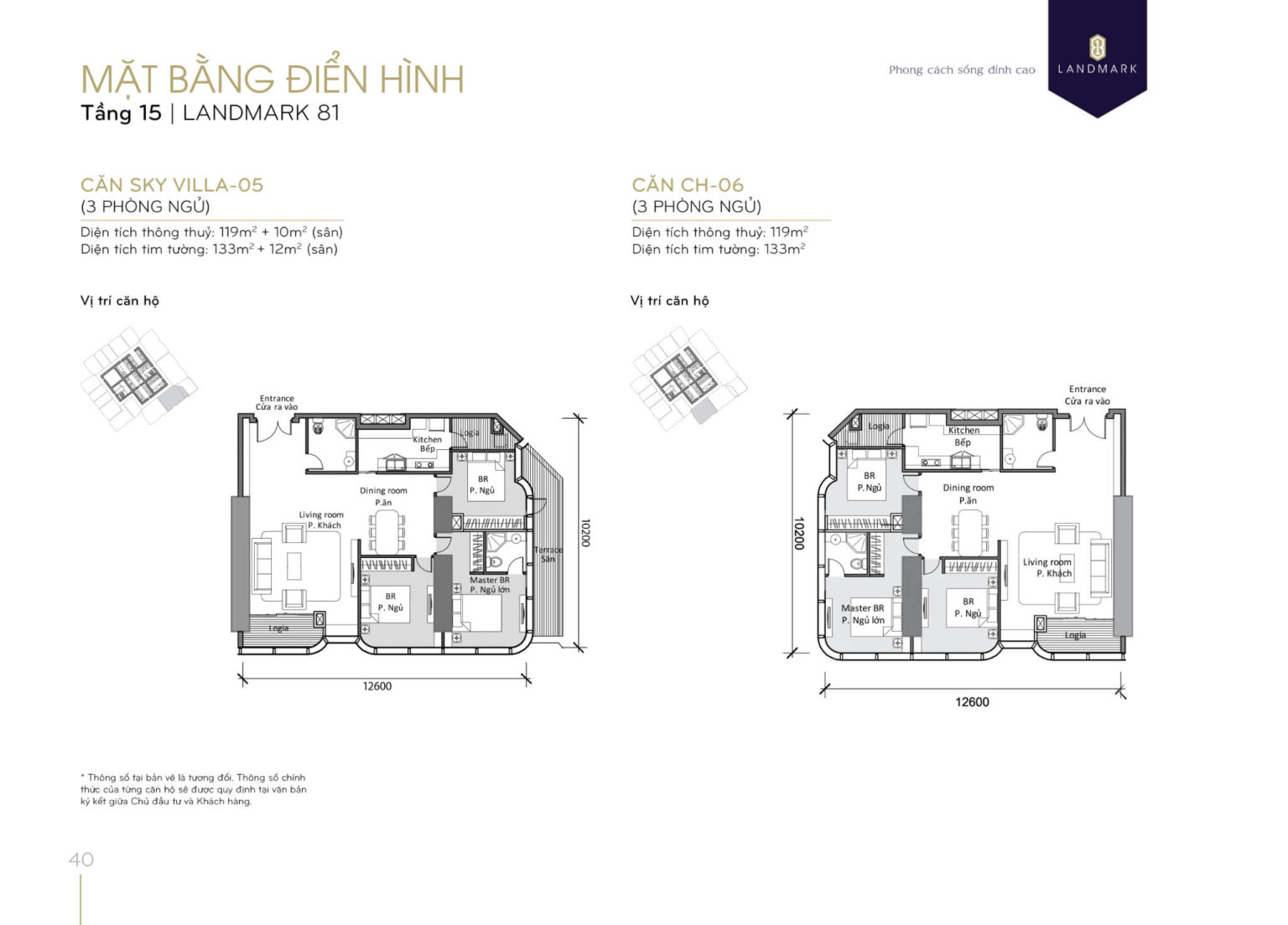 Layout Landmark 81 (Chi Tiết) - Vinhomes Central Park