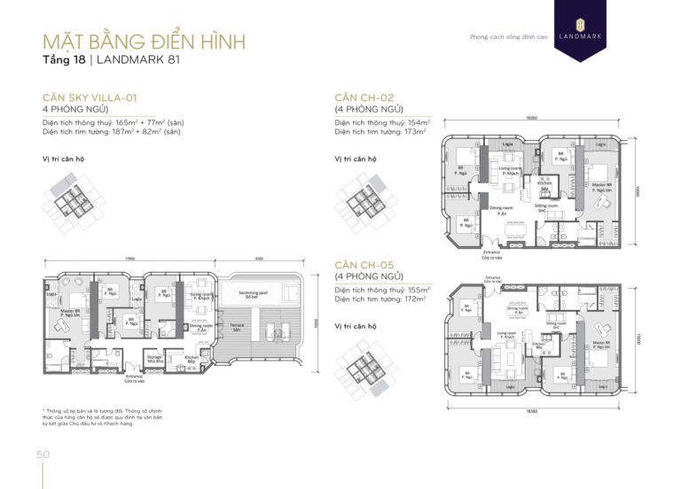 Layout Landmark 81 (Chi Tiết) - Vinhomes Central Park
