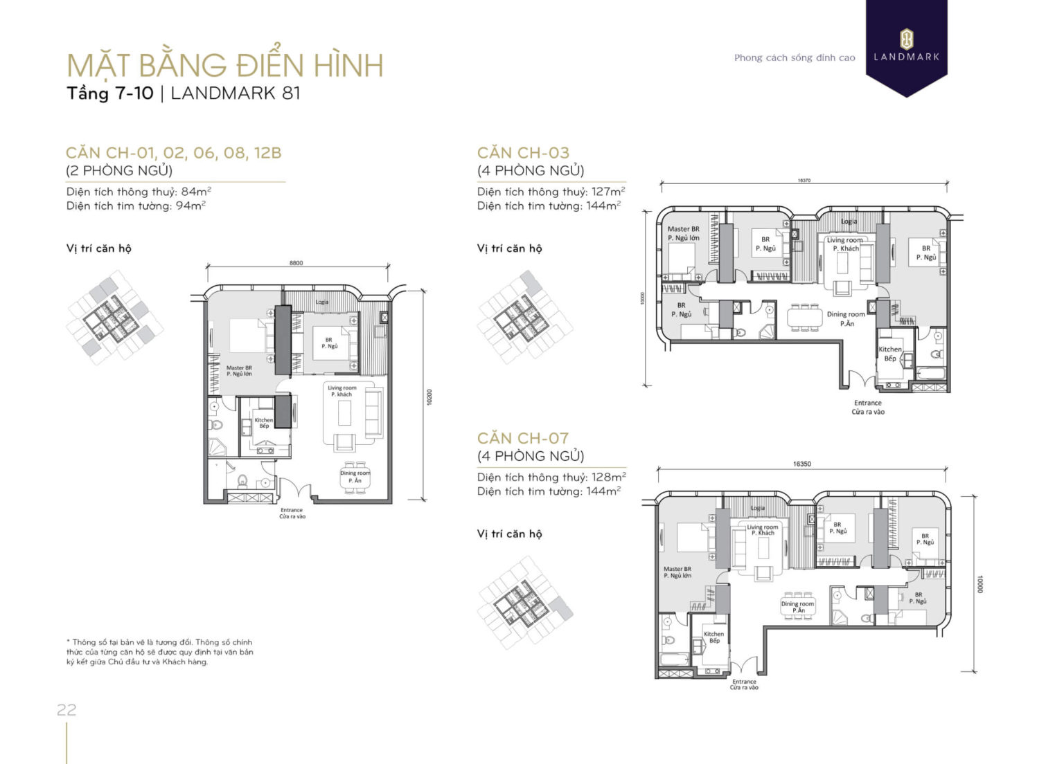 Layout Landmark 81 (Chi Tiết) - Vinhomes Central Park
