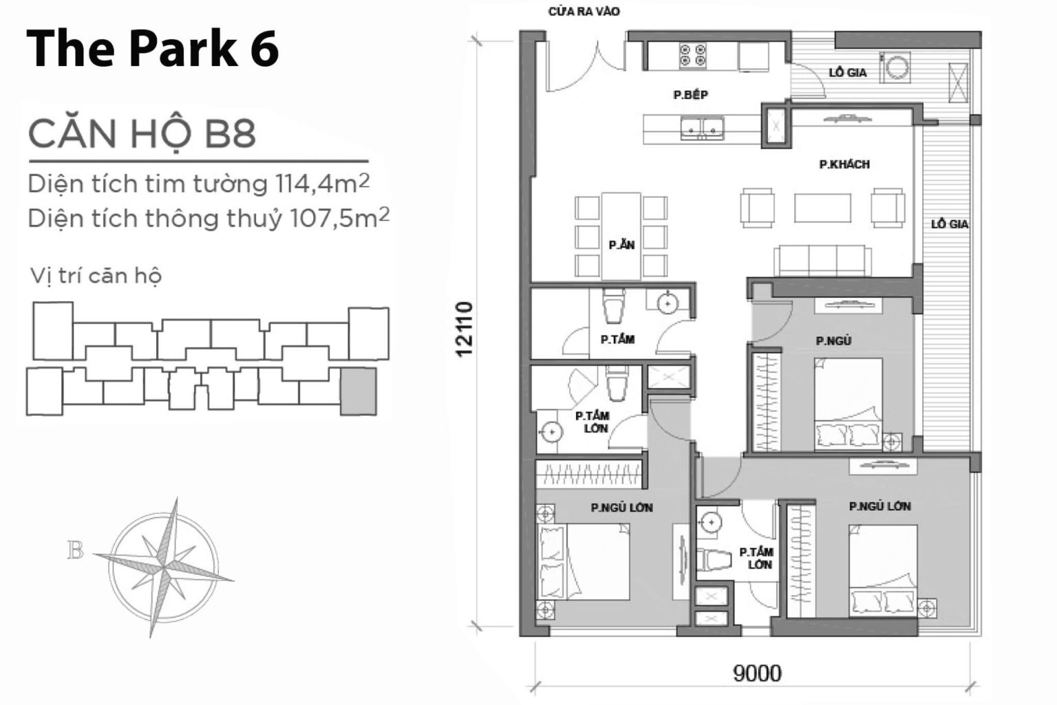 Layout Park 6 (Chi Tiết) - Vinhomes Central Park