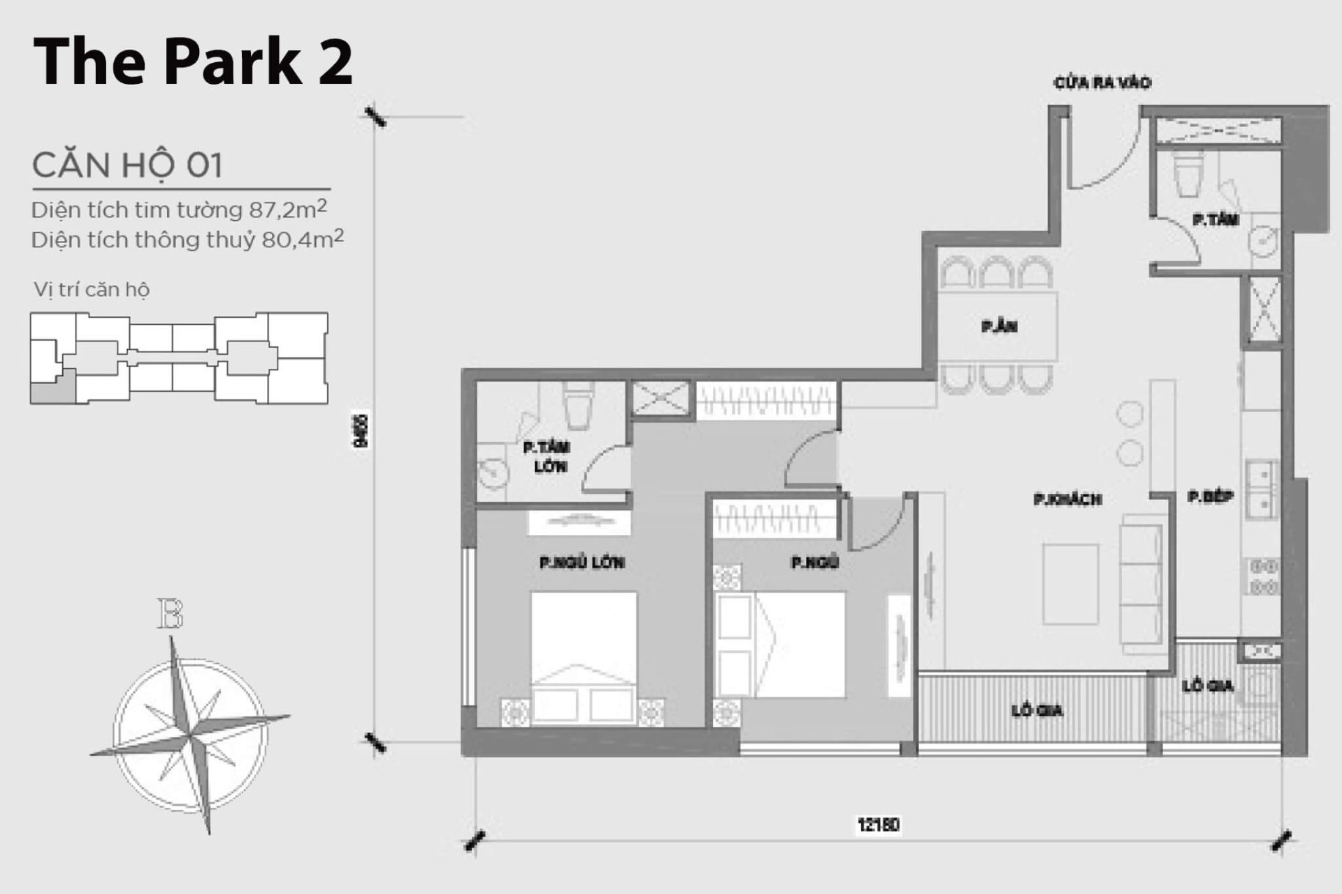 Layout Park 2 (Chi Tiết) - Vinhomes Central Park