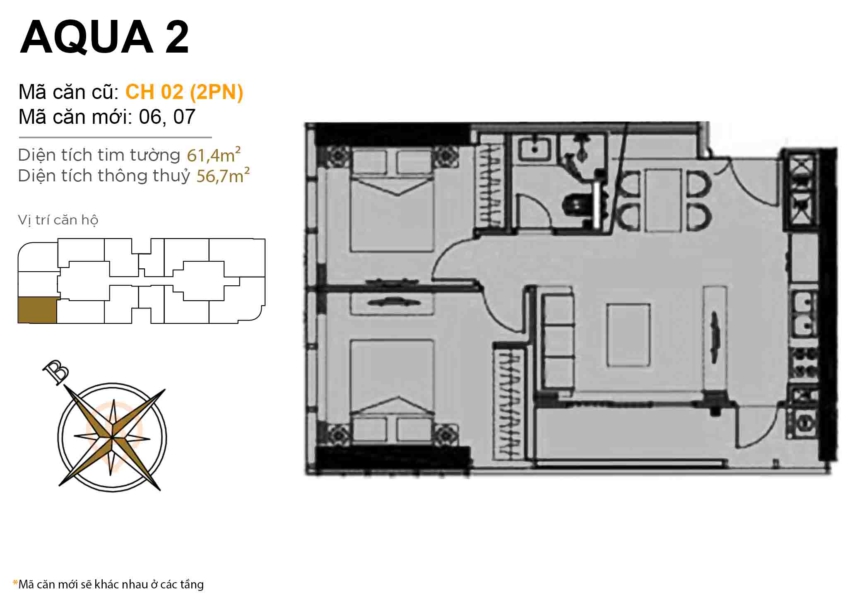 Layout Aqua 2 - Vinhomes Golden River (Bason)