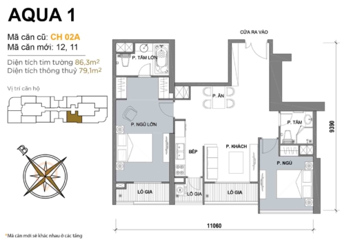 Layout Aqua 1 - Vinhomes Golden River (Bason)