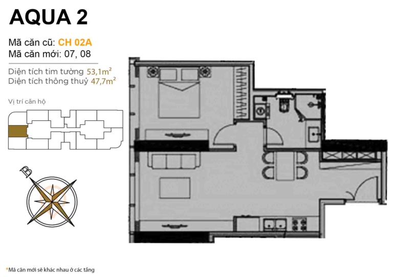 Layout Aqua 2 - Vinhomes Golden River (Bason)