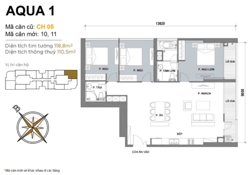 Layout Aqua 1 - Vinhomes Golden River (Bason)