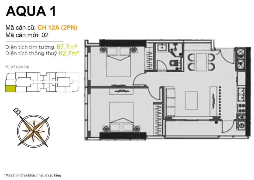 Layout Aqua 1 - Vinhomes Golden River (Bason)
