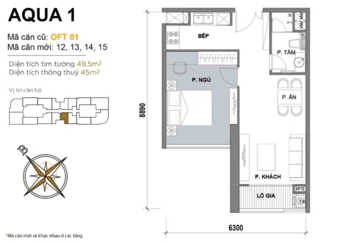 Layout Aqua 1 - Vinhomes Golden River (Bason)