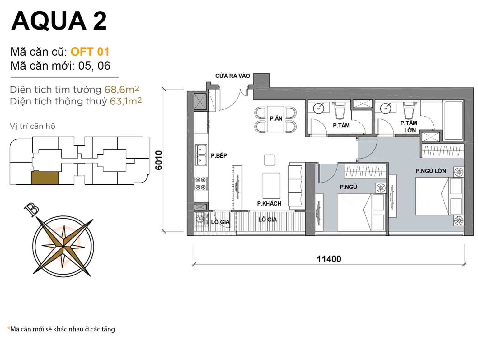 Layout Aqua 2 - Vinhomes Golden River (Bason)