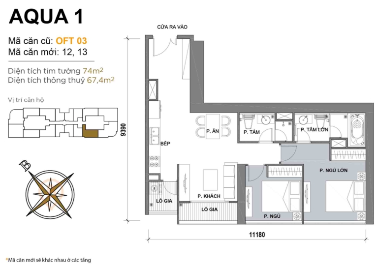 Layout Aqua 1 - Vinhomes Golden River (Bason)