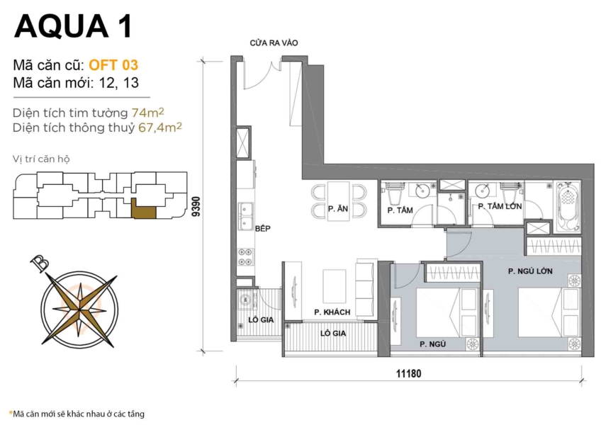 Layout Aqua 1 - Vinhomes Golden River (Bason)