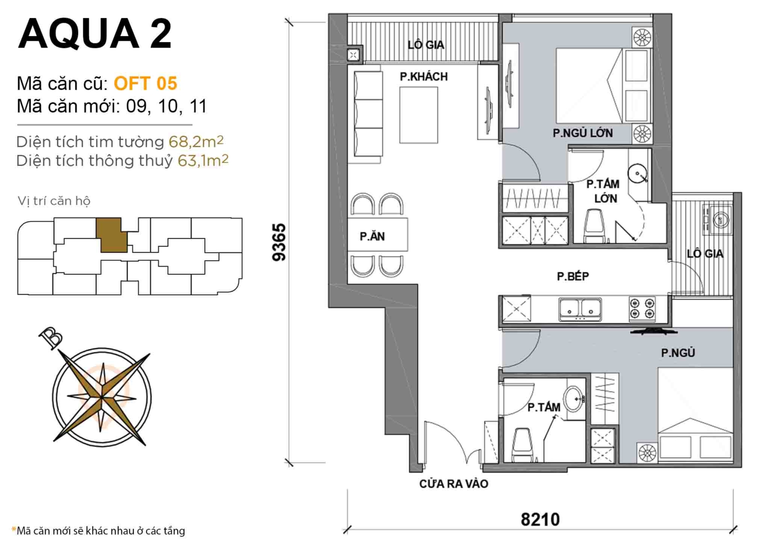 Layout Aqua 2 - Vinhomes Golden River (Bason)