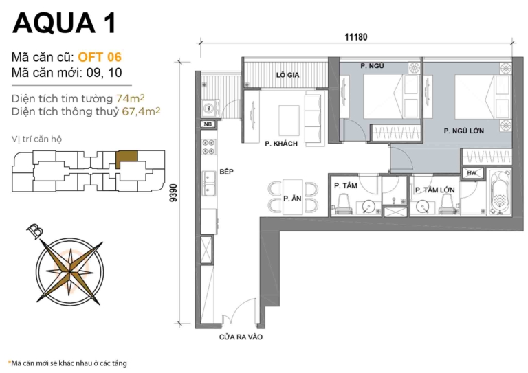Layout Aqua 1 - Vinhomes Golden River (Bason)
