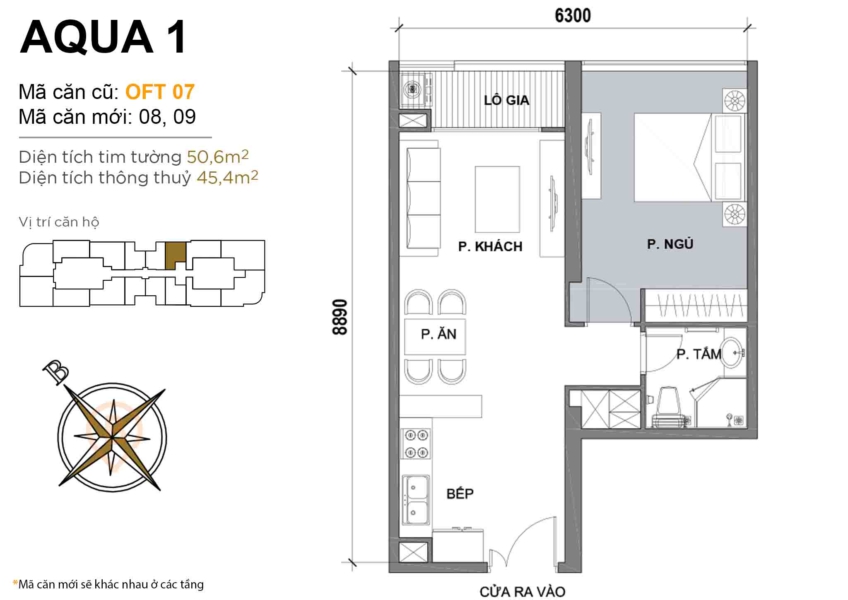 Layout Aqua 1 - Vinhomes Golden River (Bason)