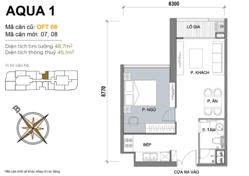 Layout Aqua 1 - Vinhomes Golden River (Bason)