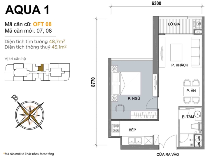 Layout Aqua 1 - Vinhomes Golden River (Bason)