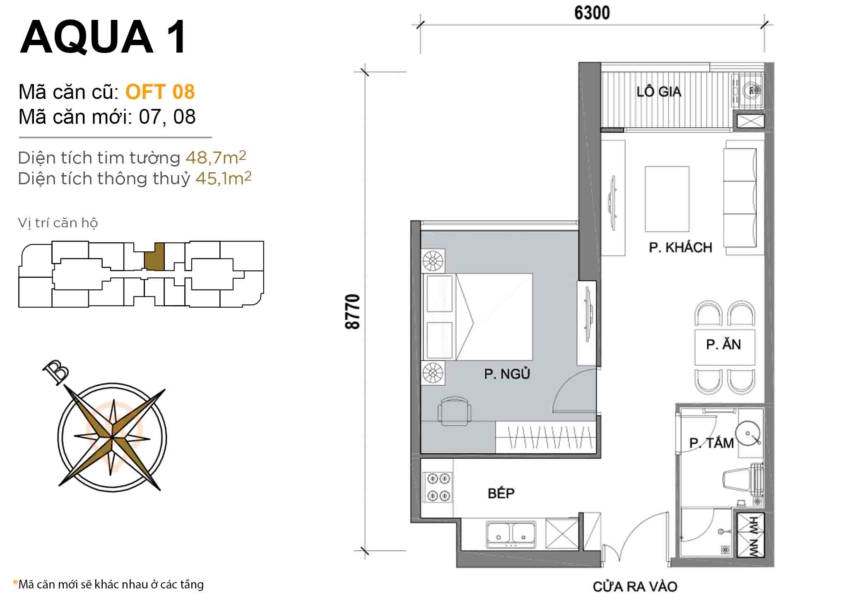 Layout Aqua 1 - Vinhomes Golden River (Bason)