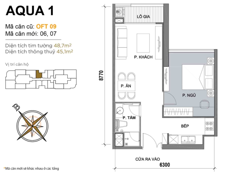 Layout Aqua 1 - Vinhomes Golden River (Bason)