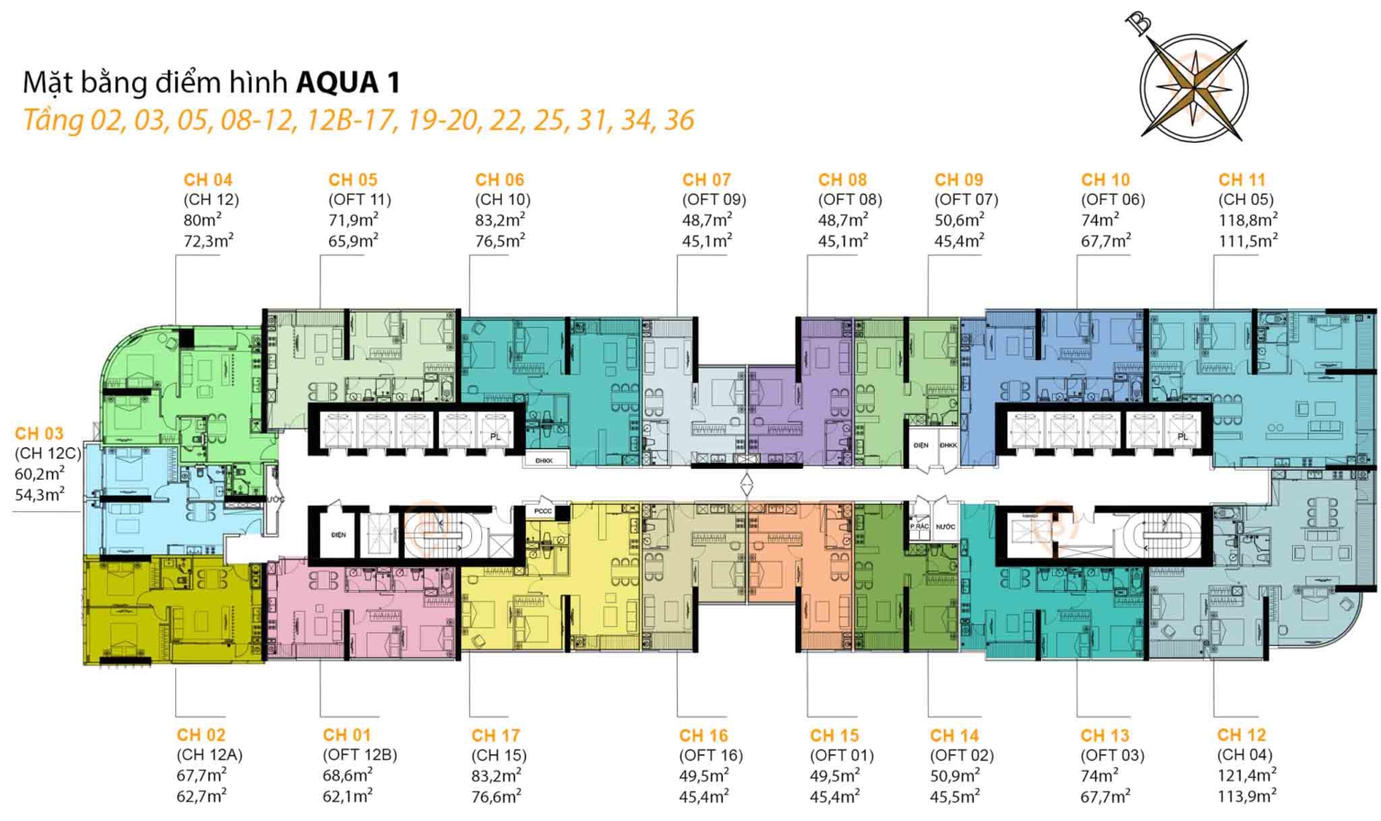 Layout Aqua 1 - Vinhomes Golden River (Bason)