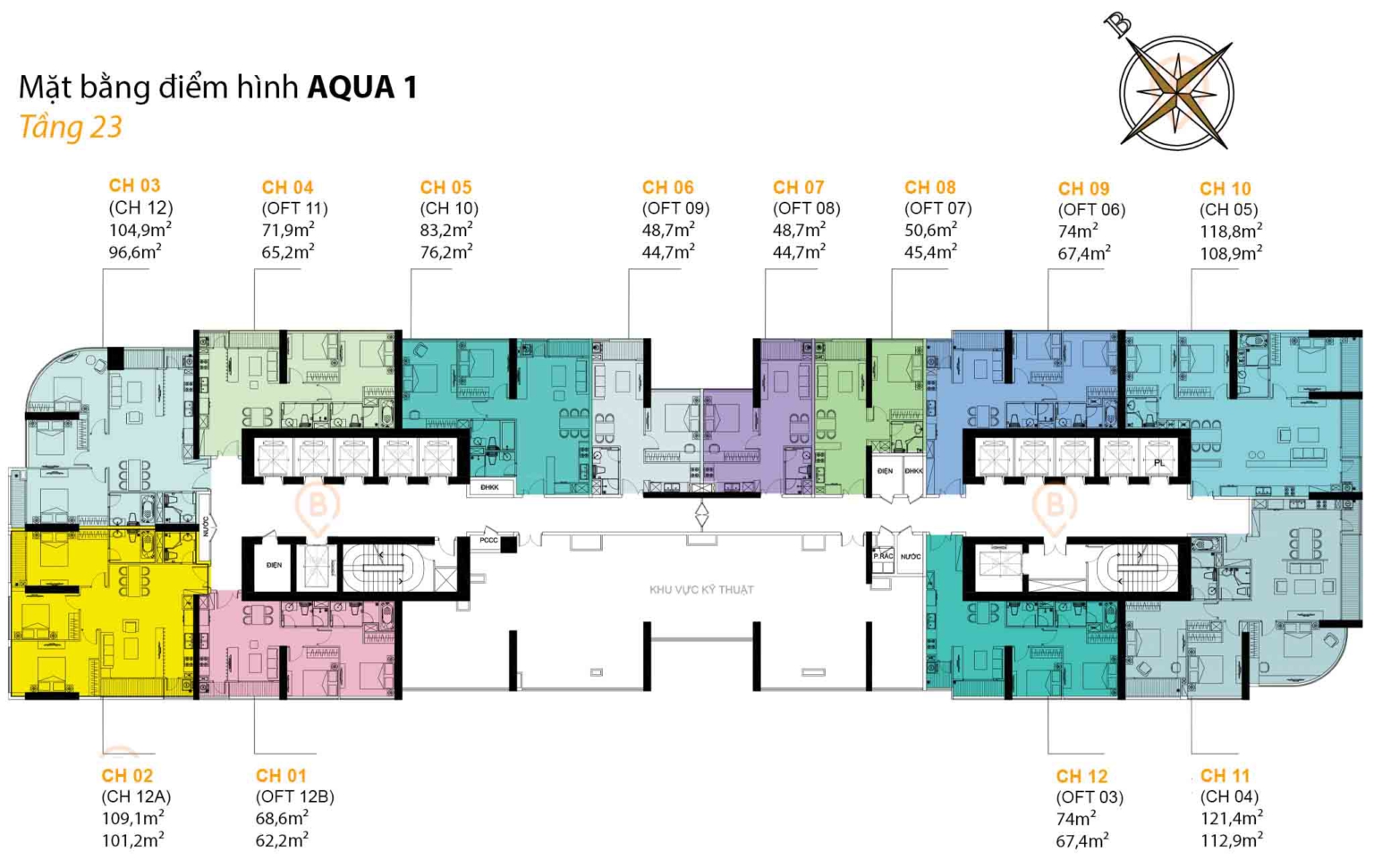 Layout Aqua 1 - Vinhomes Golden River (Bason)